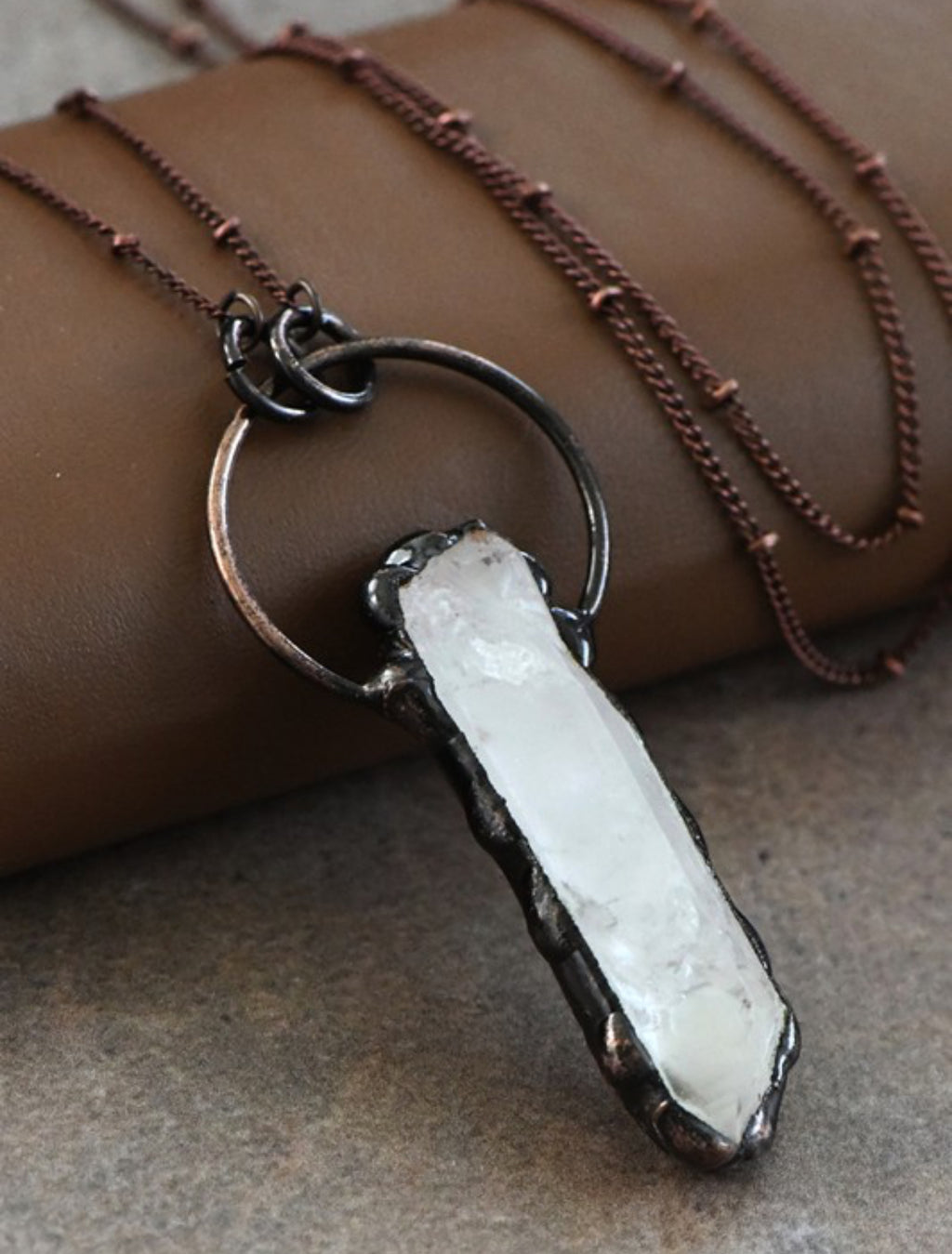 Raw Crystal Stone Pendant Necklace – Jayden Layne