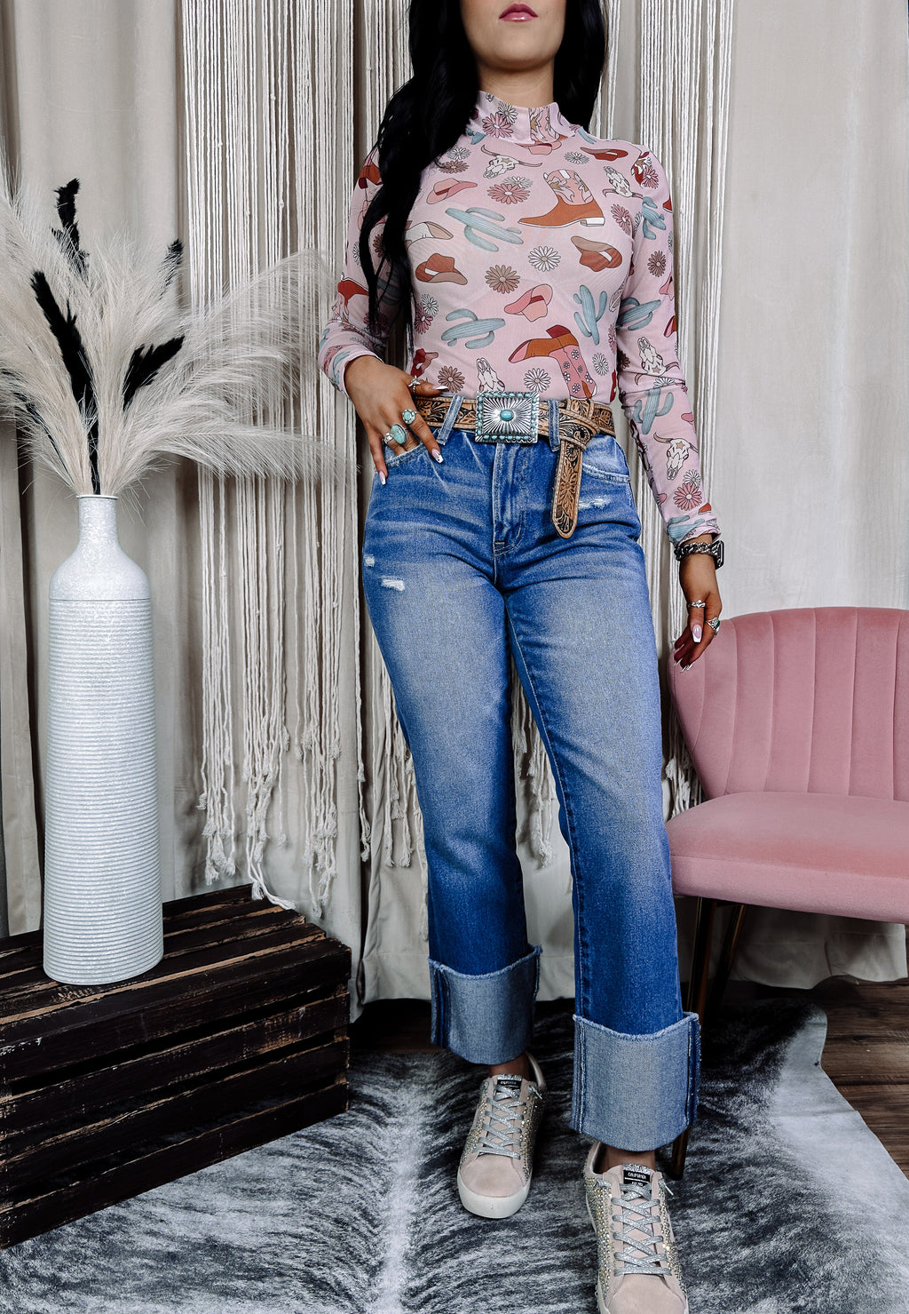 High Rise Cropped Cuffed Hem Jean – Jayden Layne